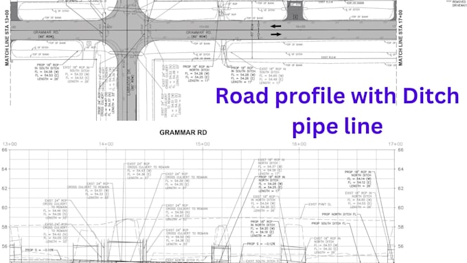 Do road profile,cross section,pipe line,ditch grade by civil 3d by ...