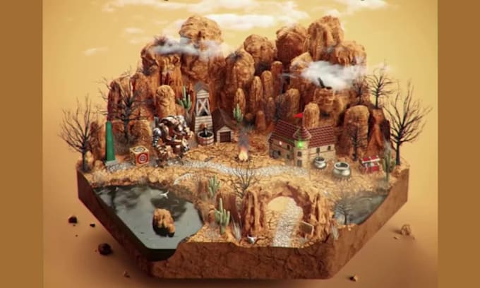 Create low poly stylized environments and animations scene or assets in blender by Jimodels | Fiverr