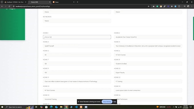 Build custom dynamic cms website with codeigniter by Hamzasaleem11 | Fiverr
