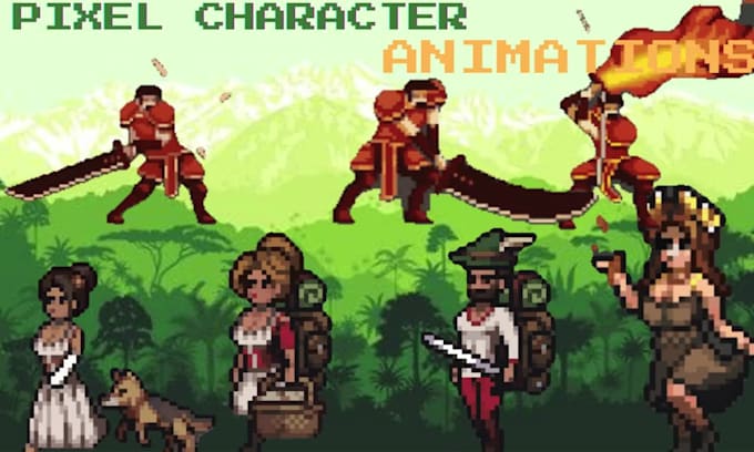 Create Pixel Sprite Sheet Pixel Art Character Animations Tilesets For Game Asset By Michael