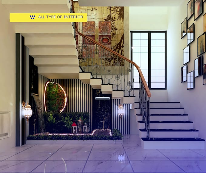 Create 3d interior design as per your requirement floor plan office restaurant by Abdulrahim2220 ...