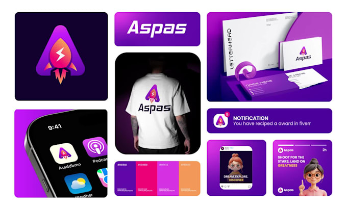 Design tech logo and full branding kit with brand style guide for ...