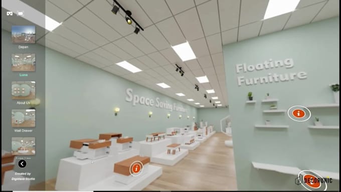 Create 360 virtual reality store 3d renderings by Digidaxa | Fiverr