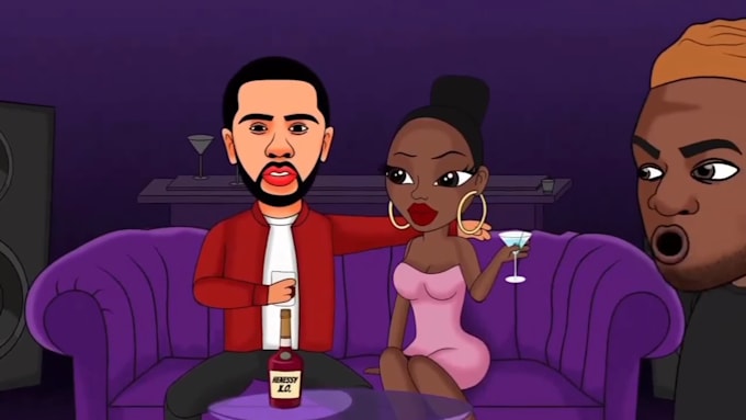 Create professional 3d cartoon music video, animated music video by ...