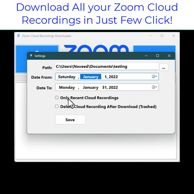 Create a zoom video downloader for your cloud meetings by Naveed86 | Fiverr