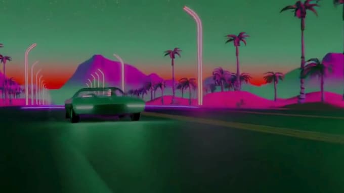 Make retro animation video, 80s retro intro animation video, neon vhs ...