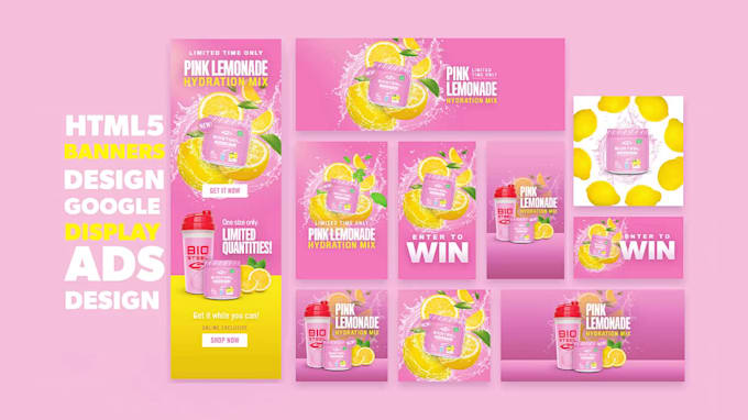 Design creative html5 banners, google display ads or adroll by ...