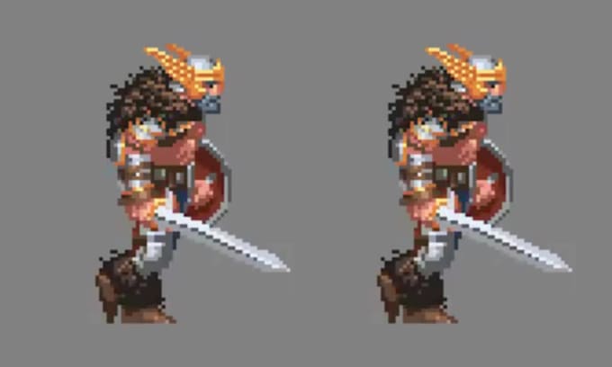 Draw pixel character animation 2d sprite sheet pixel game background 8 ...