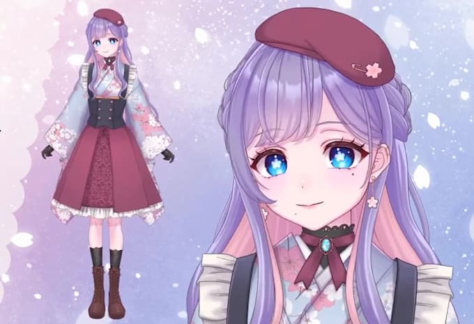 Draw and rig live2d vtuber model, 2d vtuber model, , 2d vtuber rigging ...