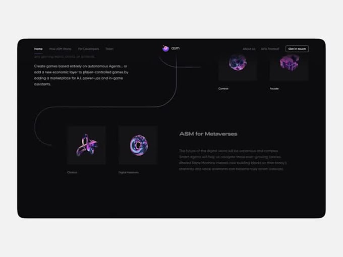 3d crypto animated website interactive website threejs website webgl gsap by James_deev | Fiverr