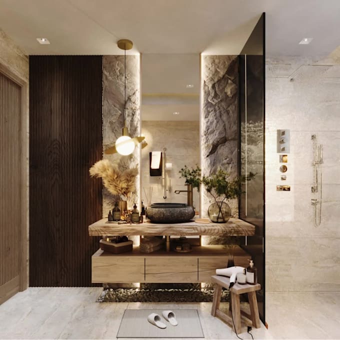 Do lux bathroom design, walk in closet, gaming room, interior design ...