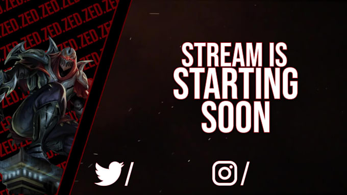 Make stream starting soon screen of any game or topic u wish by ...