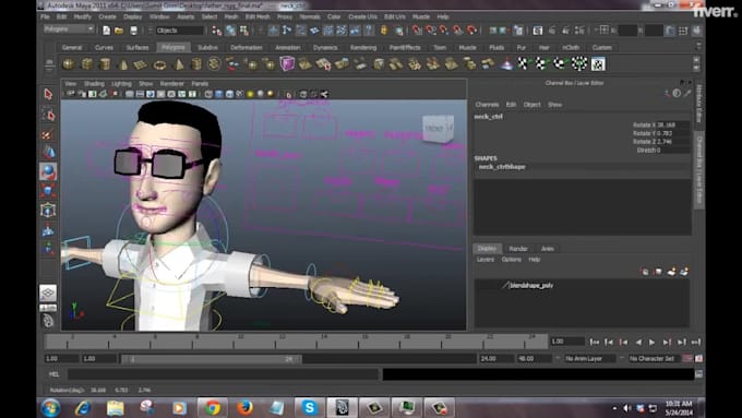 Create 3d character modeling, character rigging, texturing, character animation by ...
