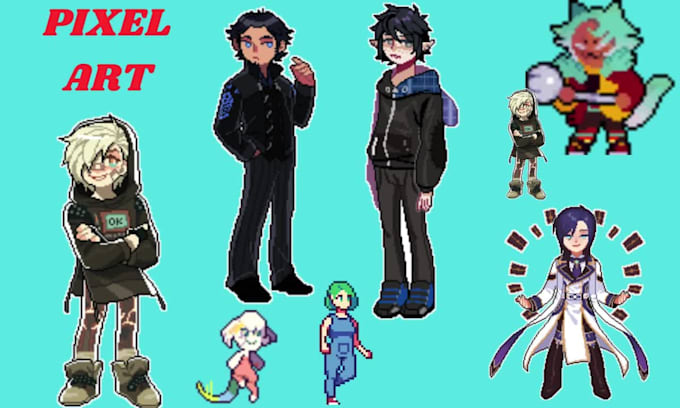 Do 2d sprite sheet animation pixel game art rpg maker mv sprite sheet ...