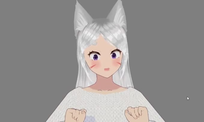 Do 3d anime vtuber 3d vtuber commission vseeface rig vrchat model sfm ...