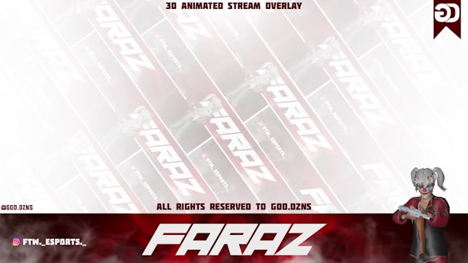 Make cool bgmi or pubg animated 3d stream overlay by Goddzns | Fiverr