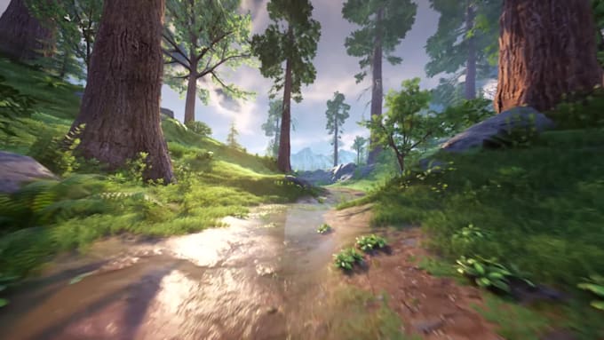 Create 3d game environment 3d background level in blender unreal engine by Jelikorede | Fiverr