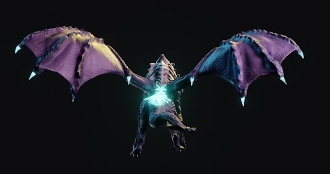 Create realistic cgi 3d dragon animation 3d dragon model animal ...