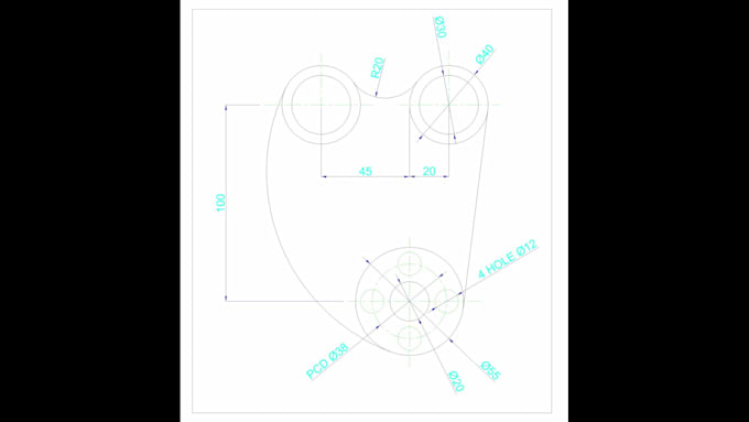 Design professional 2d mechanical drawing in autocad by Hkdesigner10 ...