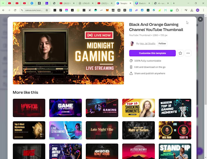 Design a gaming youtube thumbnail by Muzamillodhi301 | Fiverr