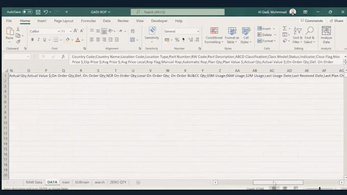 Do all excel works that you need by Mohammadalqadi2 | Fiverr