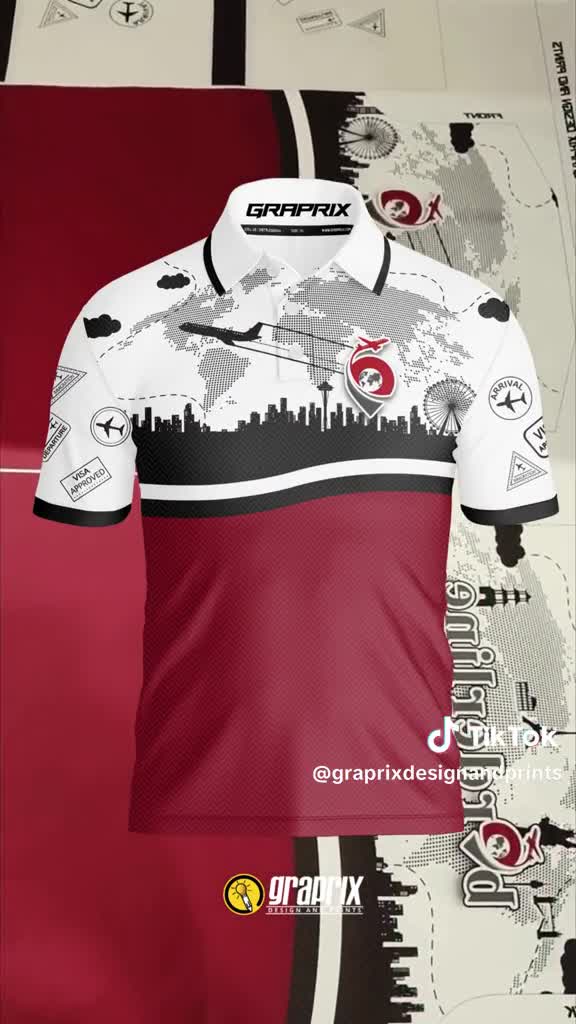 Design full print polo shirt uniform by Rapantin | Fiverr