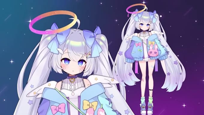Hacer modelo 2d vtuber, modelo live2d vtuber, rigging 2d vtuber ...