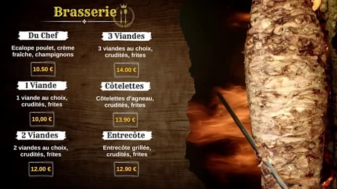 Do restaurant menu design, digital menu design, video menu board by ...