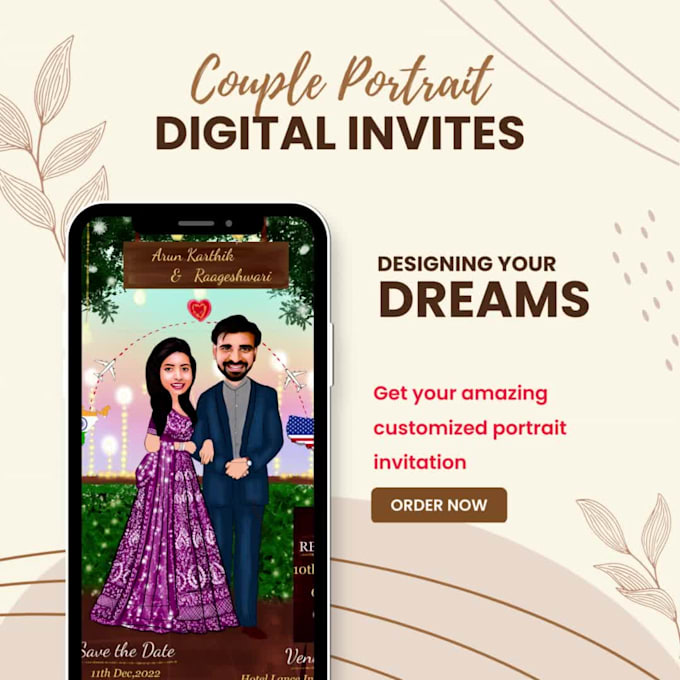 Create portrait invitations ,customized wedding invitations by ...