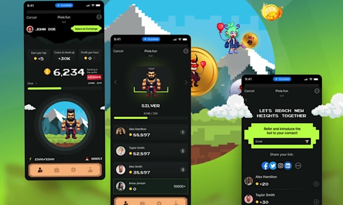 Develop telegram mini crypto game ton telegram tap game bot telegram ... Develop telegram mini crypto game ton telegram tap game bot telegram ...