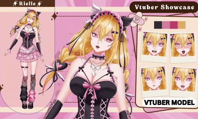 Design live2d vtuber model vtuber studio vtuber modeling vtuber commission by Emanuelprom | Fiverr