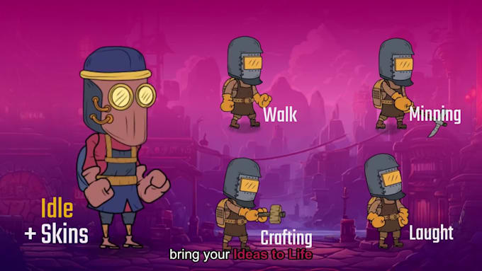 Create elite spine 2d character animation for games by Tonypuglieso ...