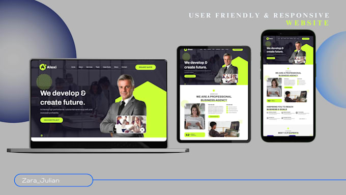 Design, redesign, build, revamp, copy, clone your modern business website by Zara_julian | Fiverr