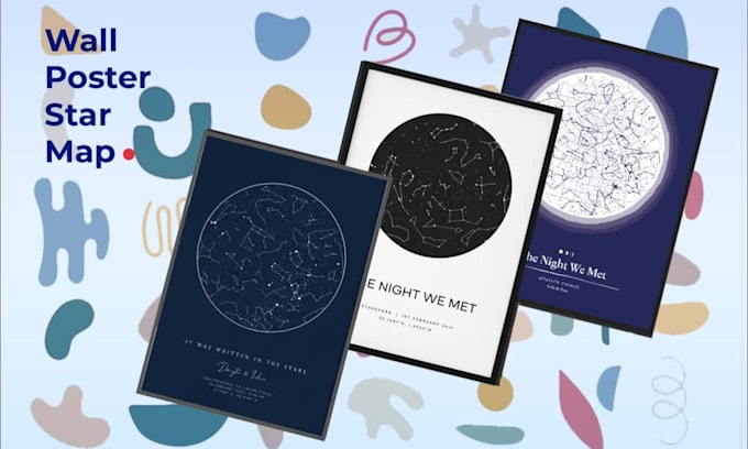 Design personalized night sky star map of your special date by Omarbizz ...