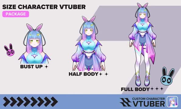 Draw high quality anime 2d vtuber model, 2d vtuber rigging, 2d vtuber ...