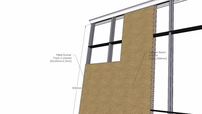 2d wall partition layout elevation fixing detail and typical detail ...