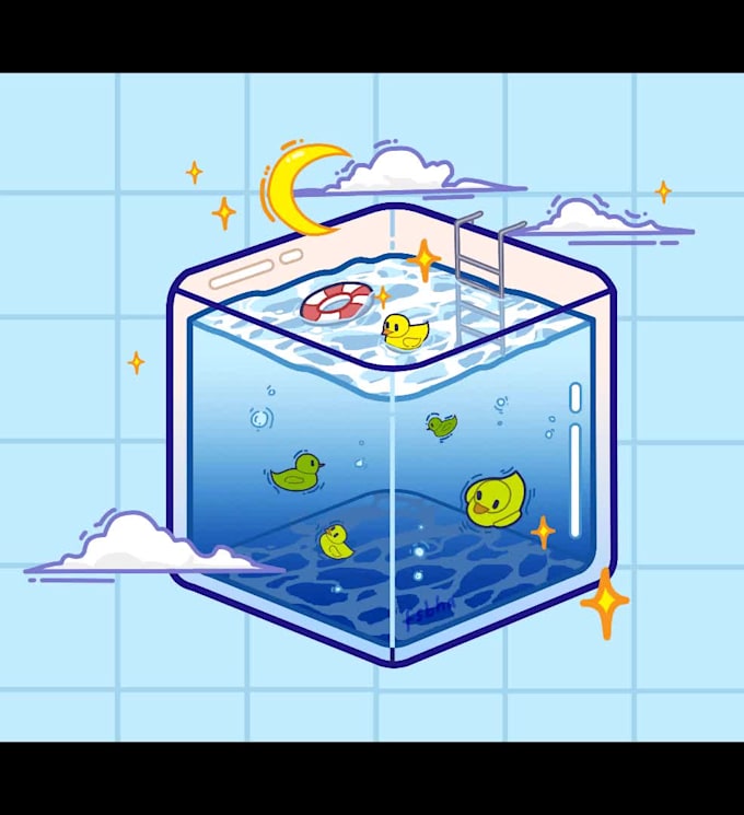 Draw dreamy starry cute illustrations by Farzatelier | Fiverr