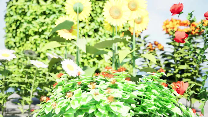 Do 3d flower modeling, realistic 3d flower animation, plant animation ...