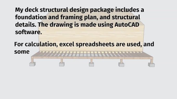 Do wood deck structure design in usa or canada by Uddinmoyn | Fiverr