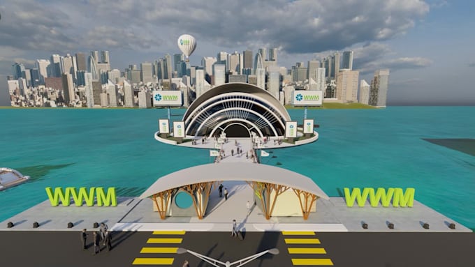 Create 3d sketchup models for the virtual event by Kavanjadeja | Fiverr