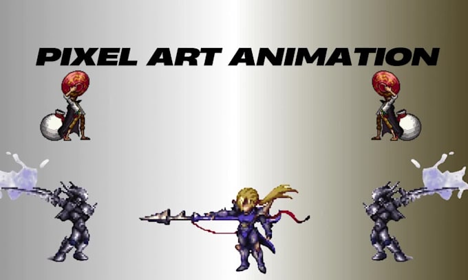 Do 8bit or 16bit pixel art animation, pixel character sprite sheet rpg ...