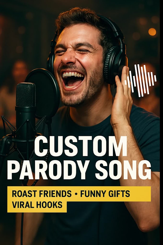 Make professional custom ai funny song for birthdays, roasting, anniversary by Baitandfish | Fiverr