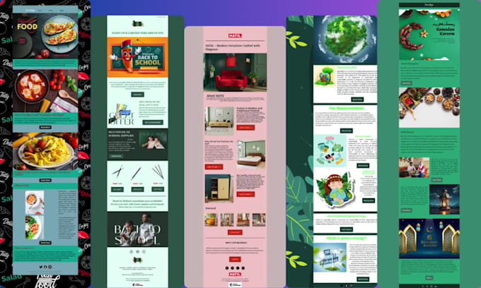 Design editable mailchimp email template by Nh_kanok | Fiverr