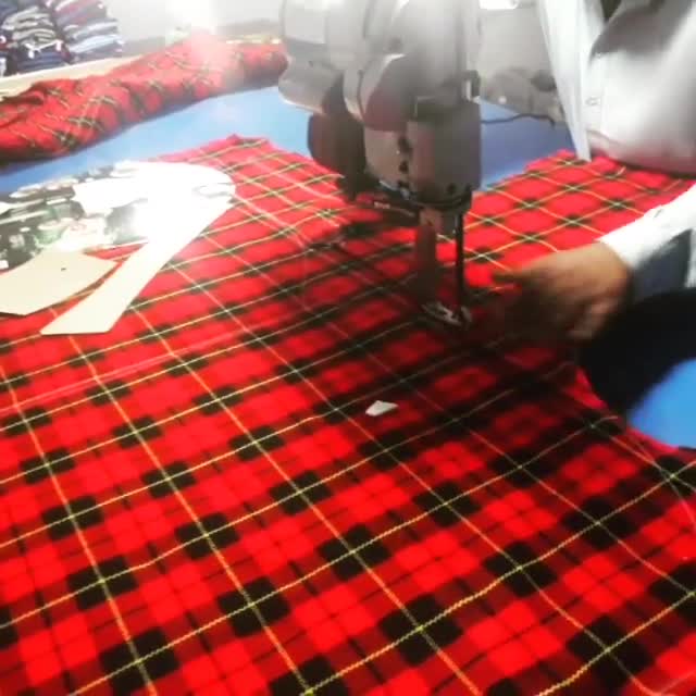 Manufacturing flannel check shirts with screen printing logo by ...