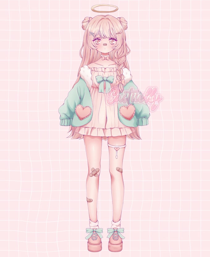 Draw vtuber model live2d high quality ready to rig for you by ...