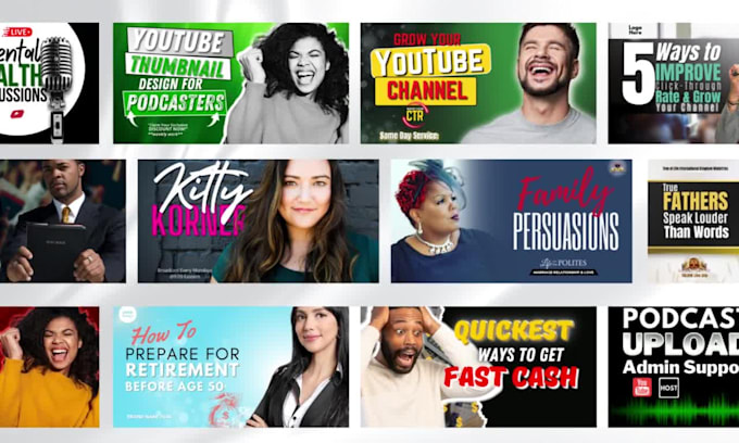 Design custom youtube thumbnails and banner for channel by Servicehub21 | Fiverr