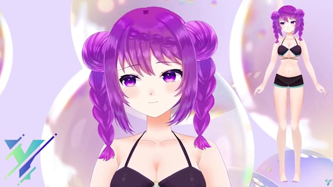 Design custom live2d vtuber model and rigging for streaming for vtubers by Mika_live2d | Fiverr