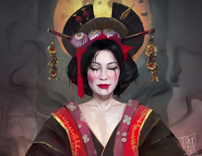 Draw realistic fantasy character portrait by Syedafarrwa | Fiverr