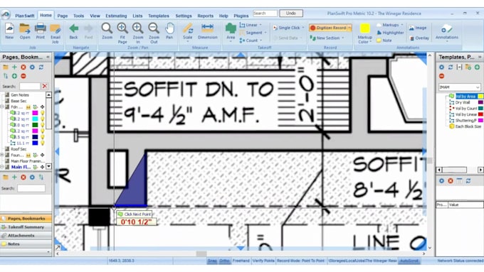 Do flooring takeoff using planswift, measure square and rfms measure by ...
