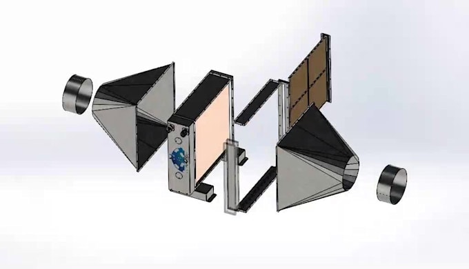 Created 3d assembly in solidworks, sheet metal for my first client its ...